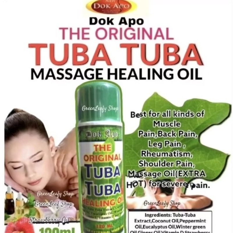 Dok Apo original Tuba Tuba massage healing oil 120ml | Shopee Philippines