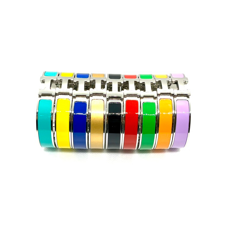 Women Accessories H-shaped Buckle Silver Bangle (No Box) | Shopee ...