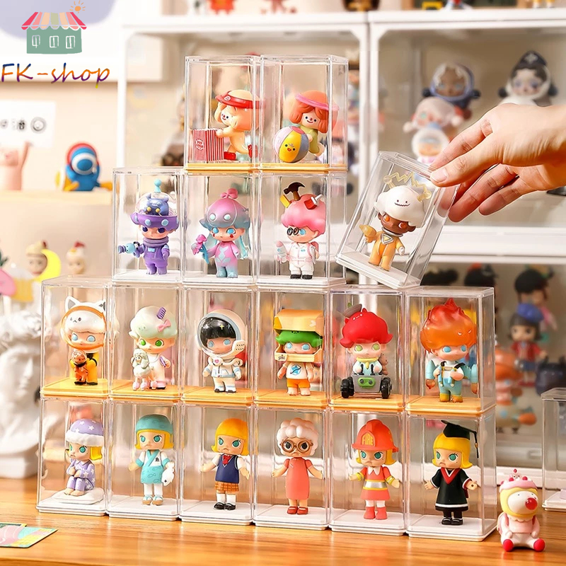Action Figure Display Stand Dustproof Storage Box Popmart Blind Box ...