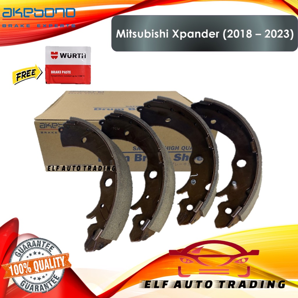 Genuine Akebono Rear Brake Shoe for Mitsubishi Xpander (2018 - 2023 ...