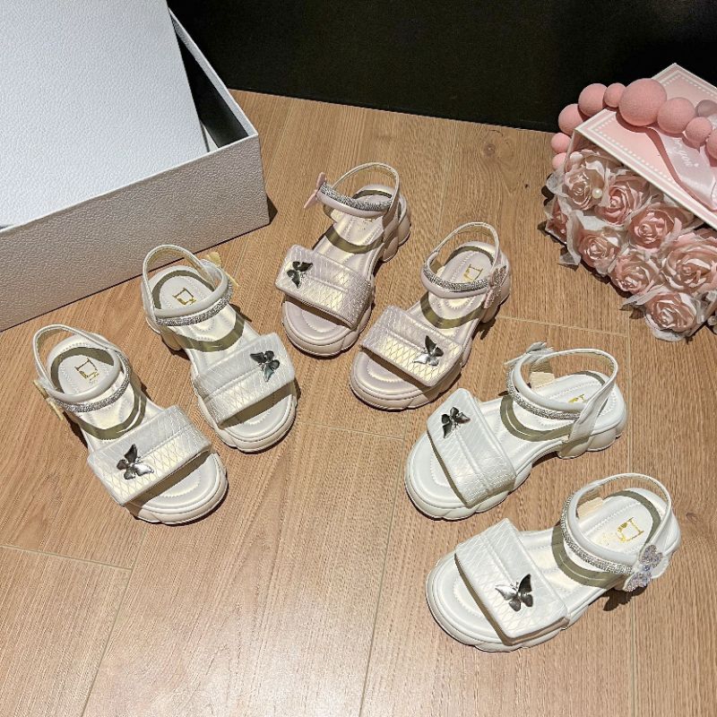 Mkc Fashion Butterfly Classy Kids Sandals for Girls (J1003-1) | Shopee ...