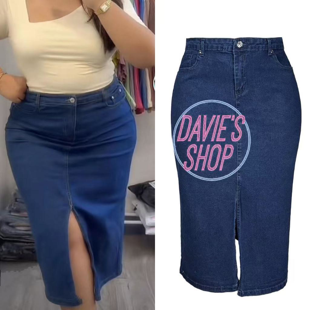 Super Sexy Stretchable Denim Skirt Maxi Denim Skirt Maong Skirt Palda ...
