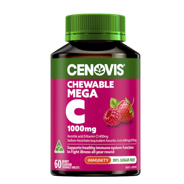 Cenovis Chewable Mega C 1000mg Immunity Berry Flavour 60 pack (March ...