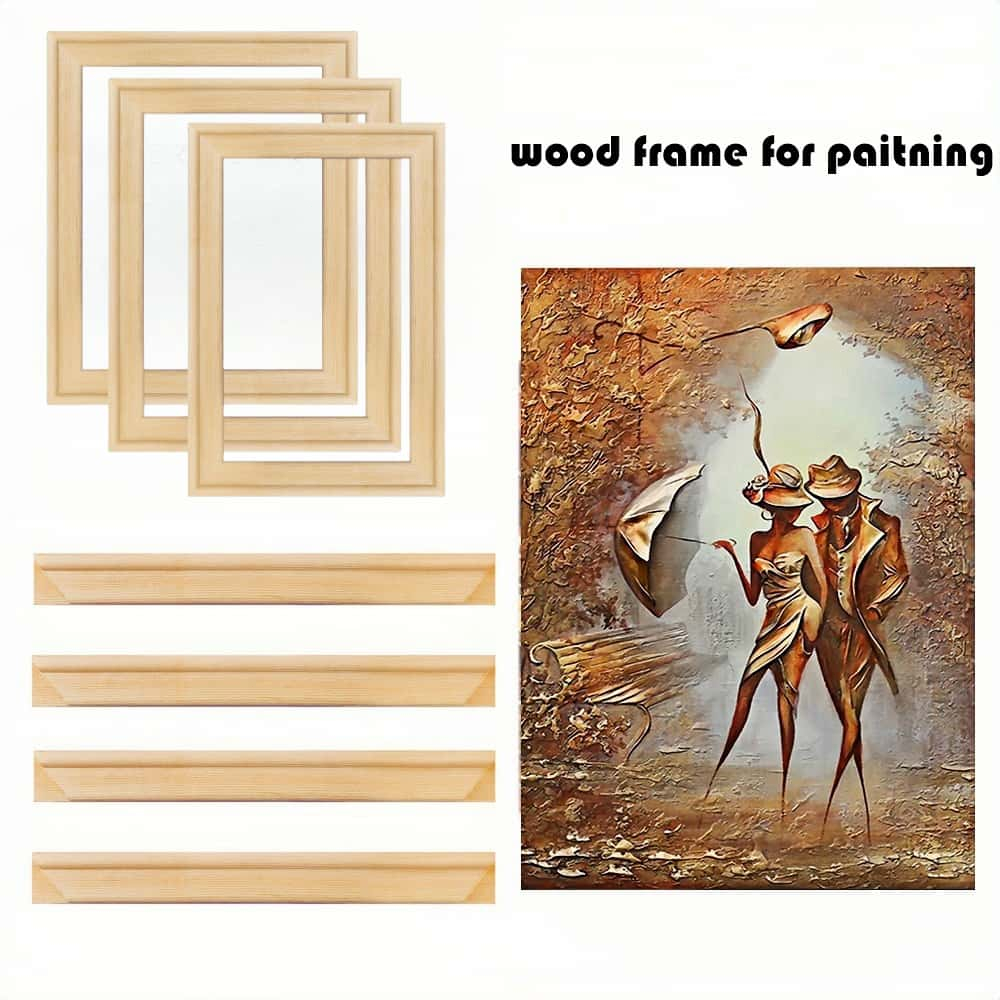Multiple sizes DIY home decoration art solid wood texture wood frame ...
