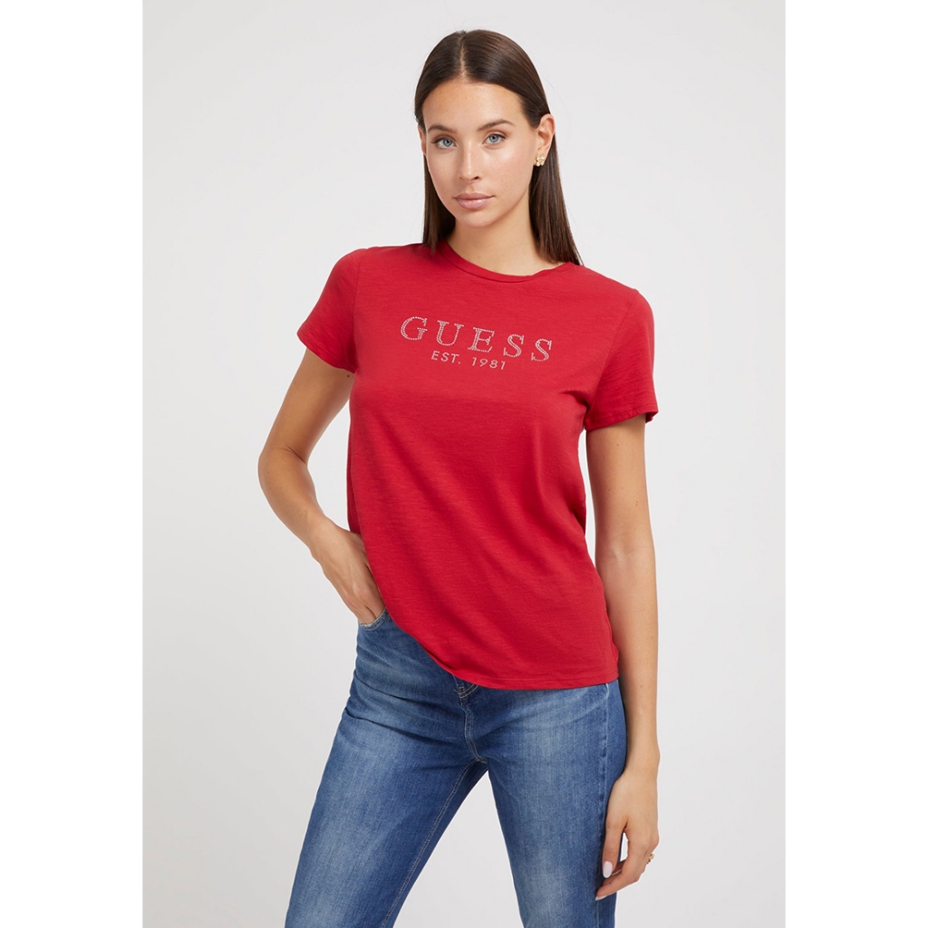 Ss Guess 1981 Crystal Easy Tee Women Apparel | Shopee Philippines