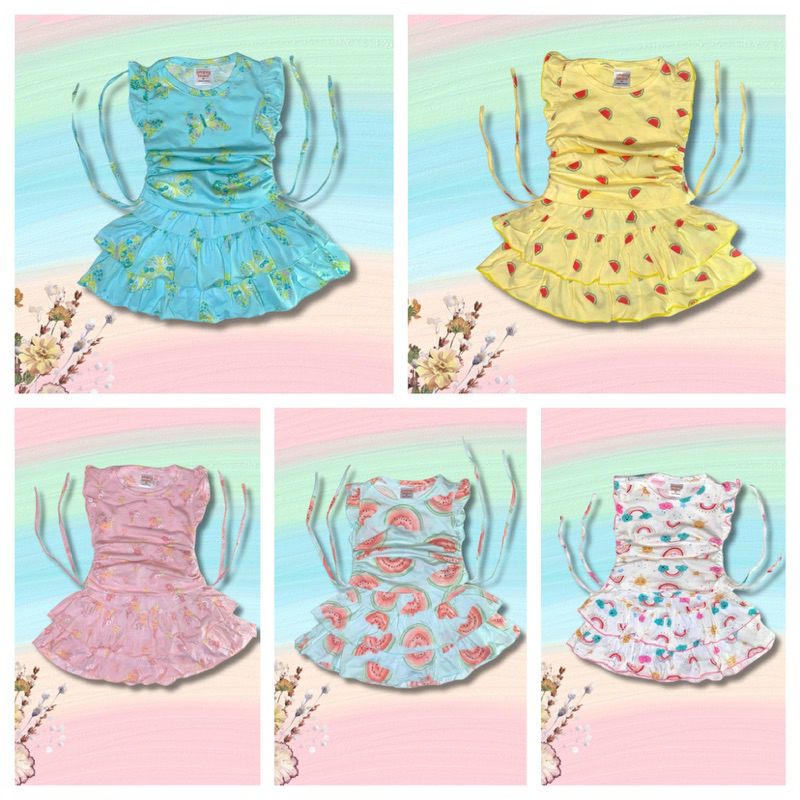 JUMPING BEANS Cotton Terno for Kids Blouse and Skort with String (1-6 ...