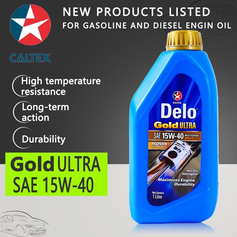 Caltex Delo Gold Ultra SAE 15W40 1 Liter Multigrade Heavy-Duty Diesel ...