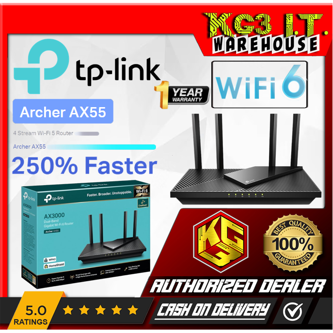 TP-Link | Archer AX55 | Dual Band | AX3000 | Next-Gen | Gigabit | Wi-Fi ...