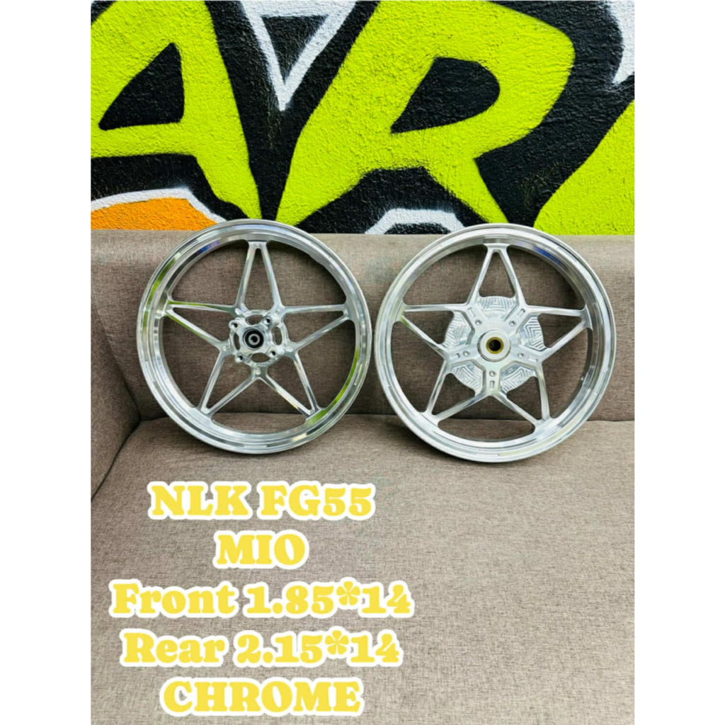 NLK MAGS FG55 FOR MIO SPORTY BLUE/CHROME/RED | Shopee Philippines
