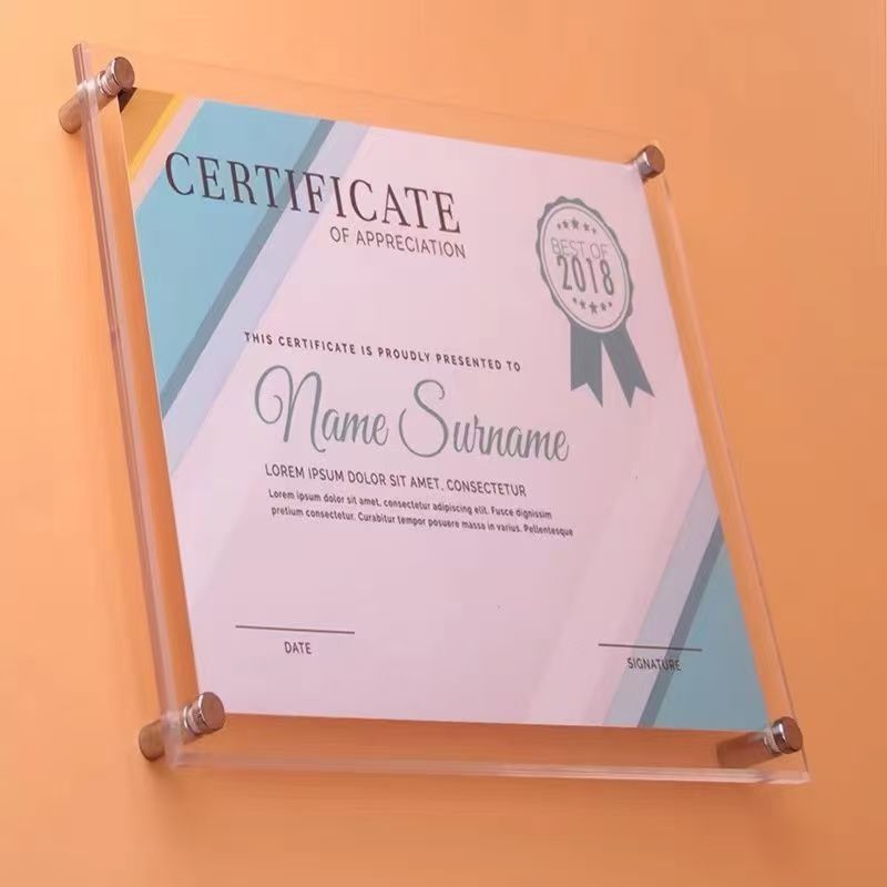 A4 A3 SIZE WALL ACRYLIC FRAME Acrylic Photo Frame Acrylic Display Stand ...