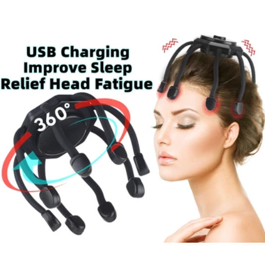 Electric Octopus Claw Head Scalp Massager Relief Head Fatigue Improve ...