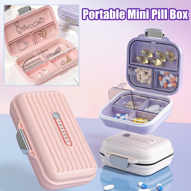 Portable Mini Pill Box Waterproof Moisture Proof Pill Case Medicine ...
