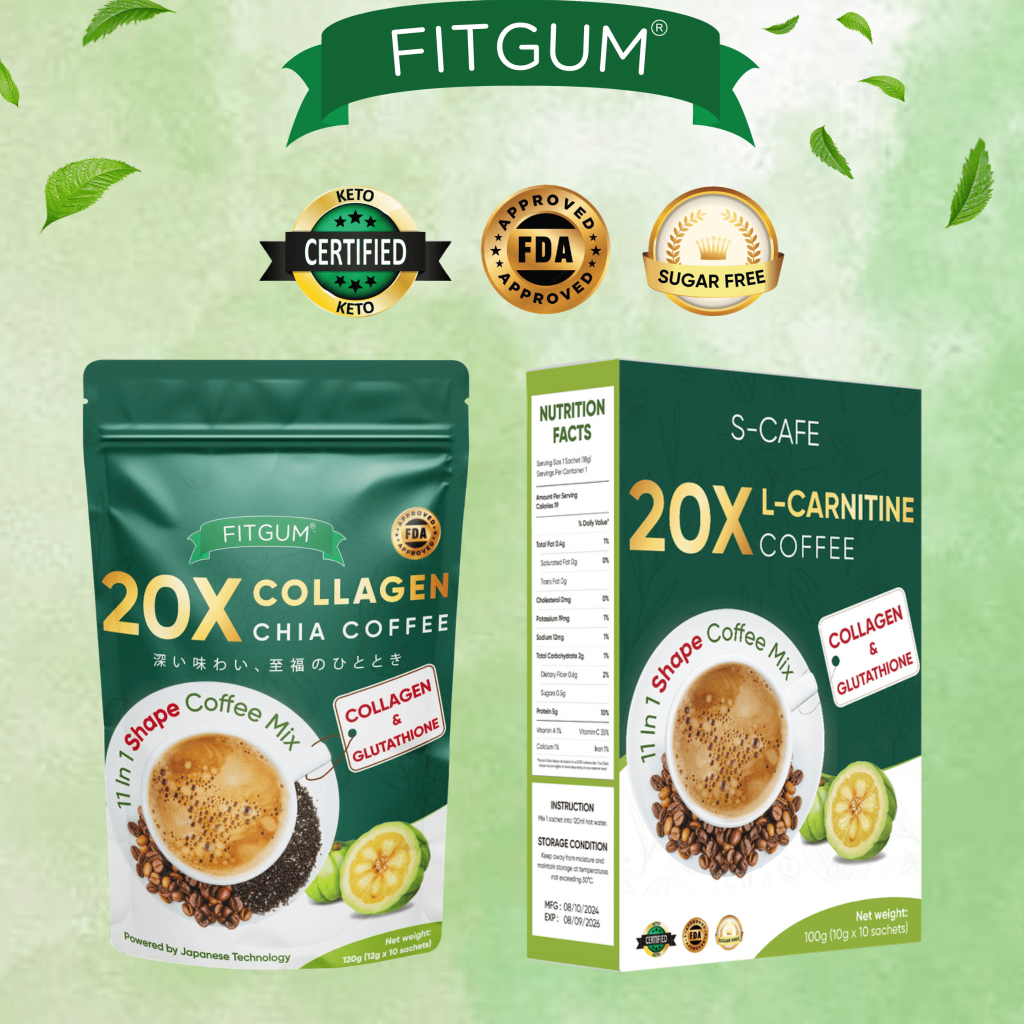 FITGUM 20X Collagen Chia Coffee Drink With Collagen Seeds Coffee ...