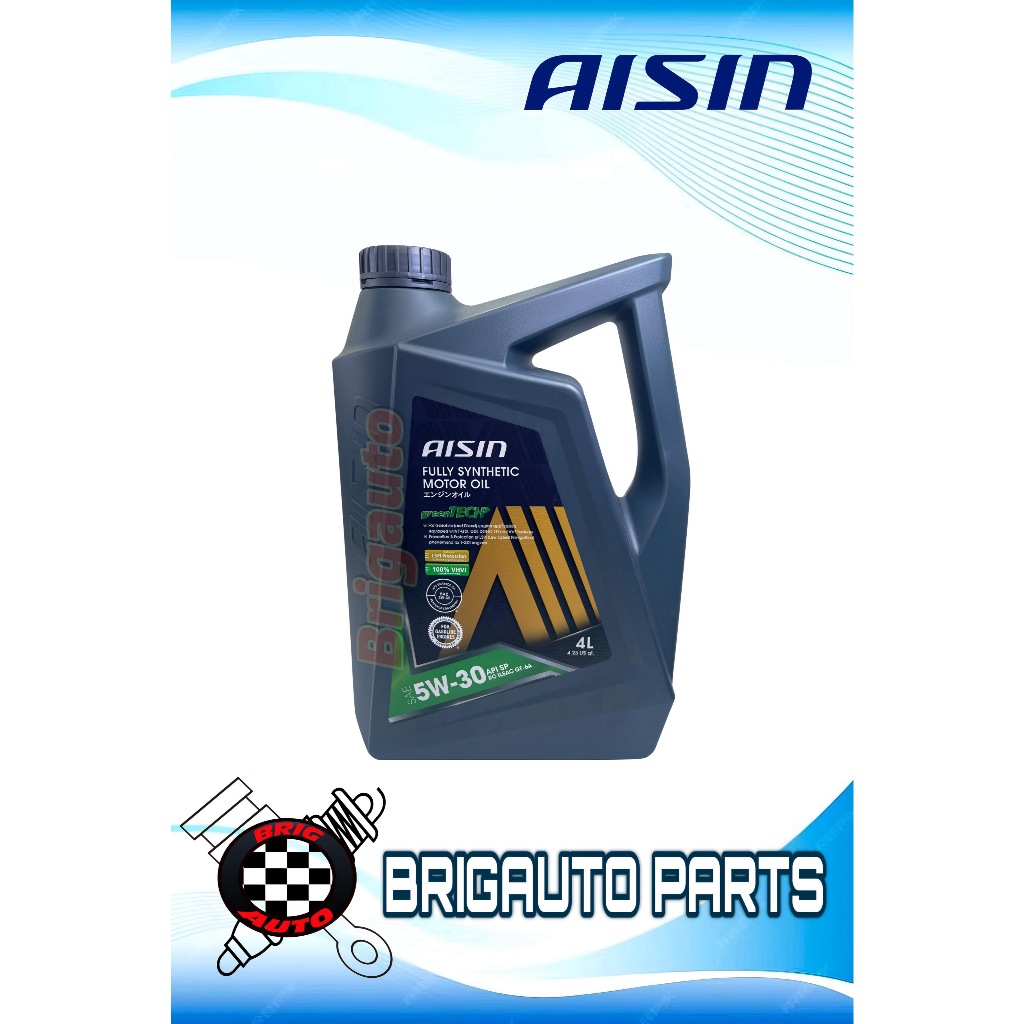 Aisin SAE 5W-30 FULLY SYNTHETIC Motor Oil 4Ltrs (Gas/Diesel) | Shopee ...