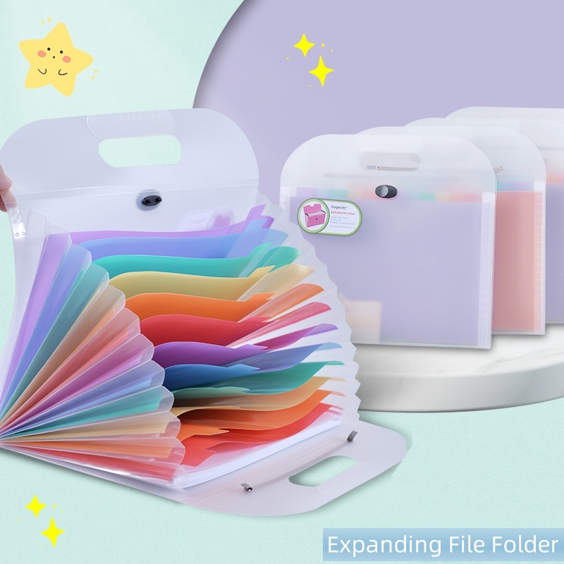 Expanding File Folder Long Colorful Inner File Organizer 13 Layers ...
