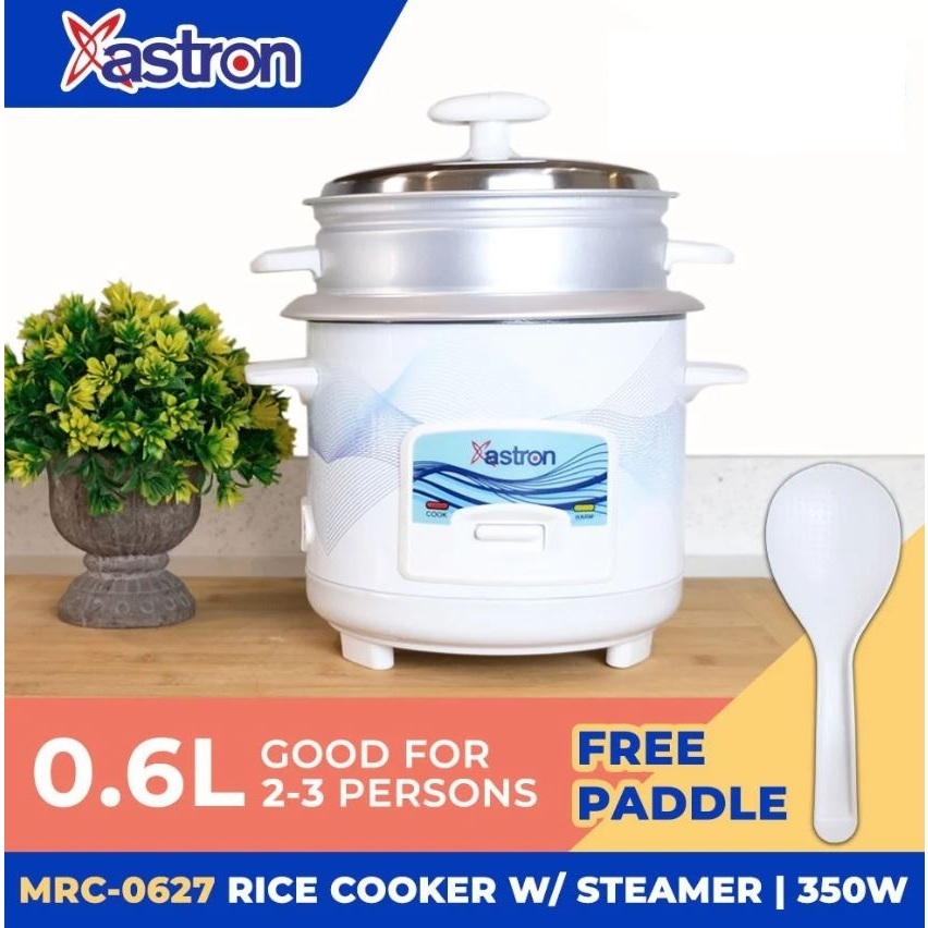 Astron MRC-0627 0.6L Rice Cooker With Steamer Anti Rust Double Wall ...