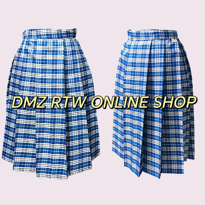 BLUE CHECKERED SKIRT UNIFORM | Shopee Philippines