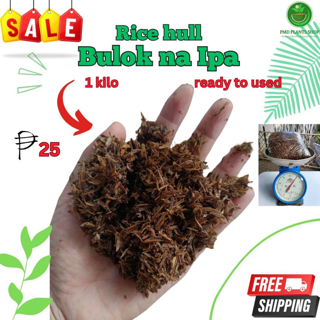 Composted Rice Hull o Bulok na ipa for plant I ready to used I better ...
