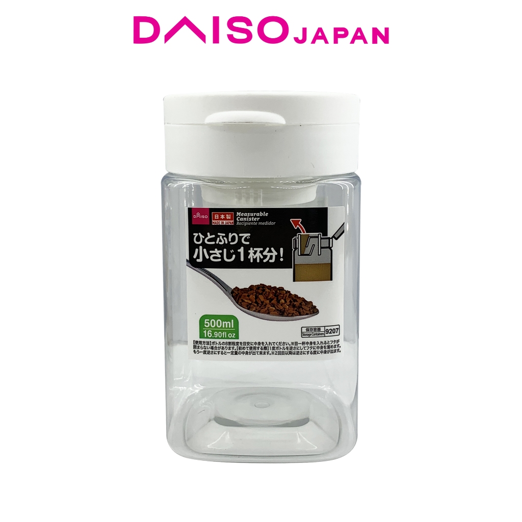 Daiso Measurable Canister Jar 500ml | Shopee Philippines