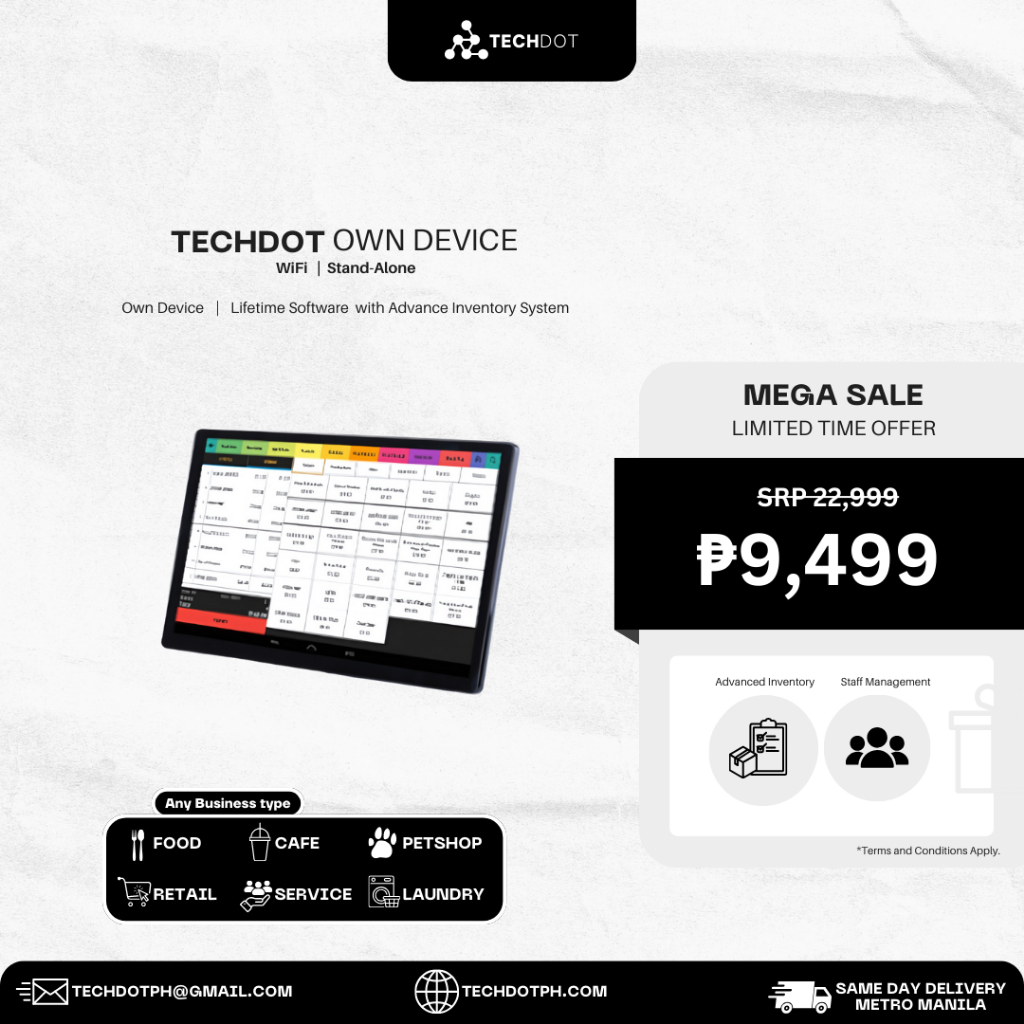 TECHDOT Point of Sales | OWN DEVICE | Shopee Philippines