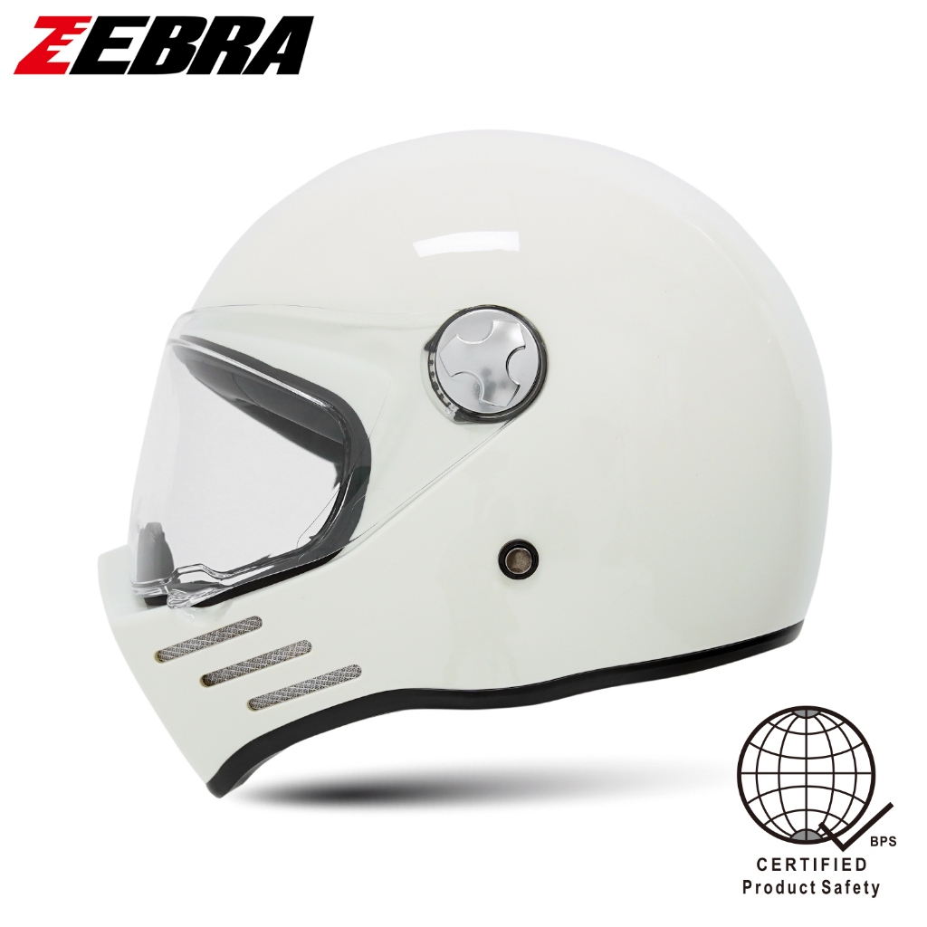 ZEBRA 601 PREDATOR Classic Helmet For Motorcycle Full Face Single lens ...