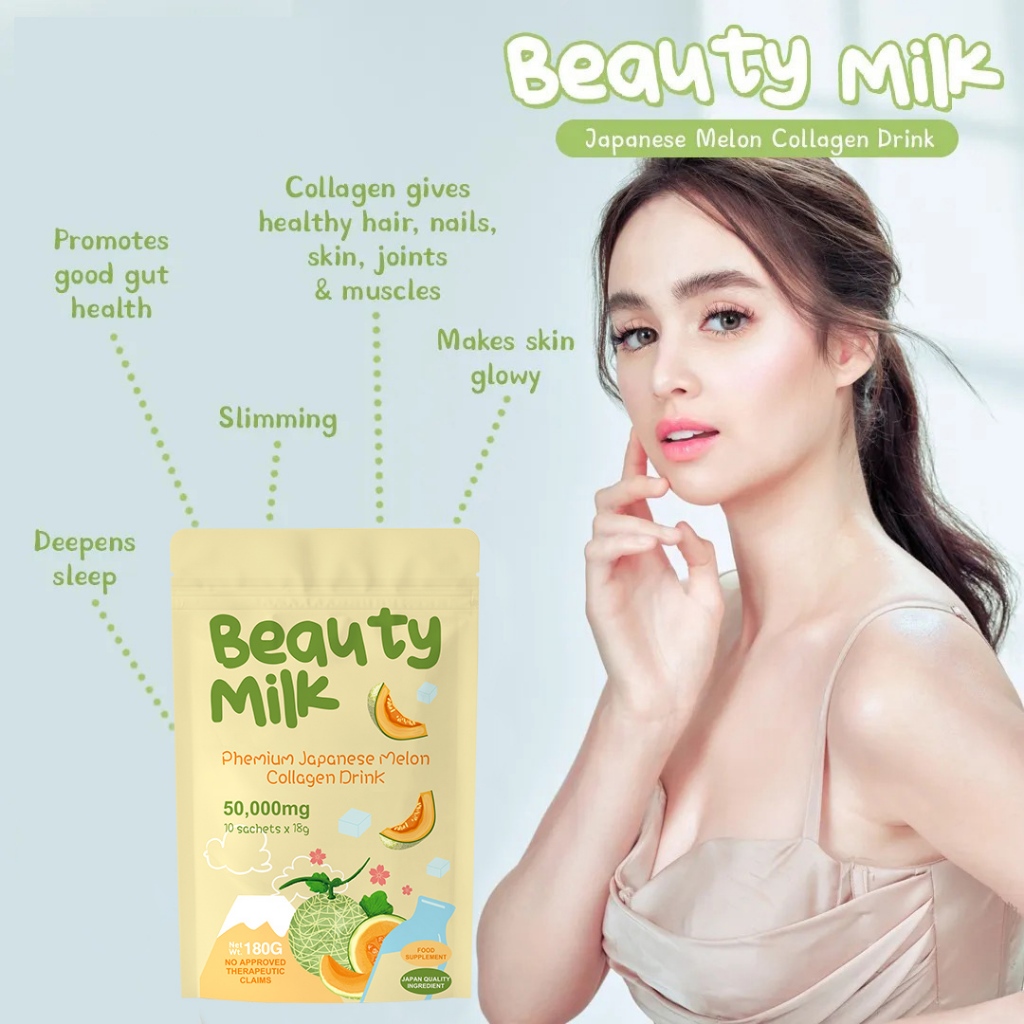 DEAR FACE Beauty Milk Collagen Drink Strawberry Hami Melon Mango Lychee ...
