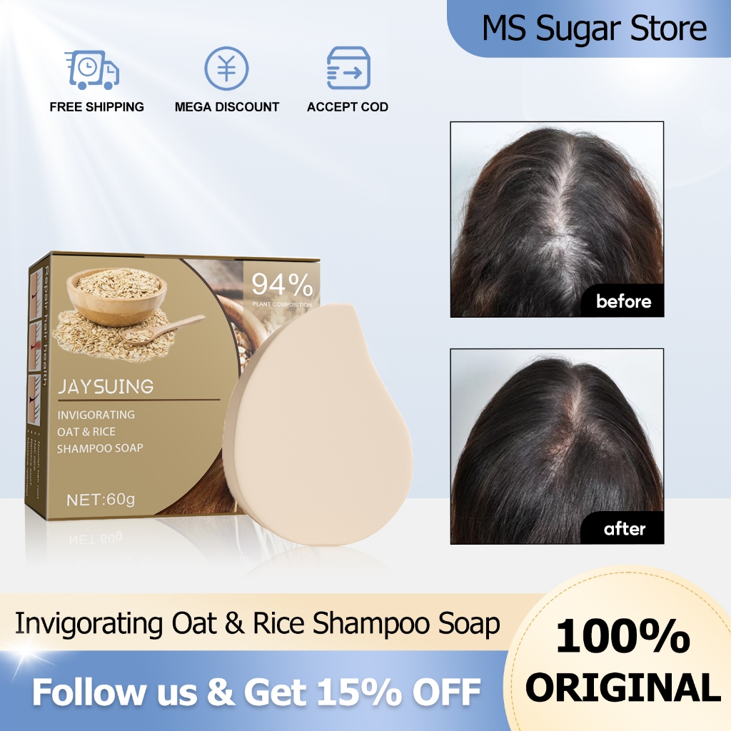 EELHOE Oatmeal Hair Growth Soap Bar 60g Anti Hair Loss Nourishing ...
