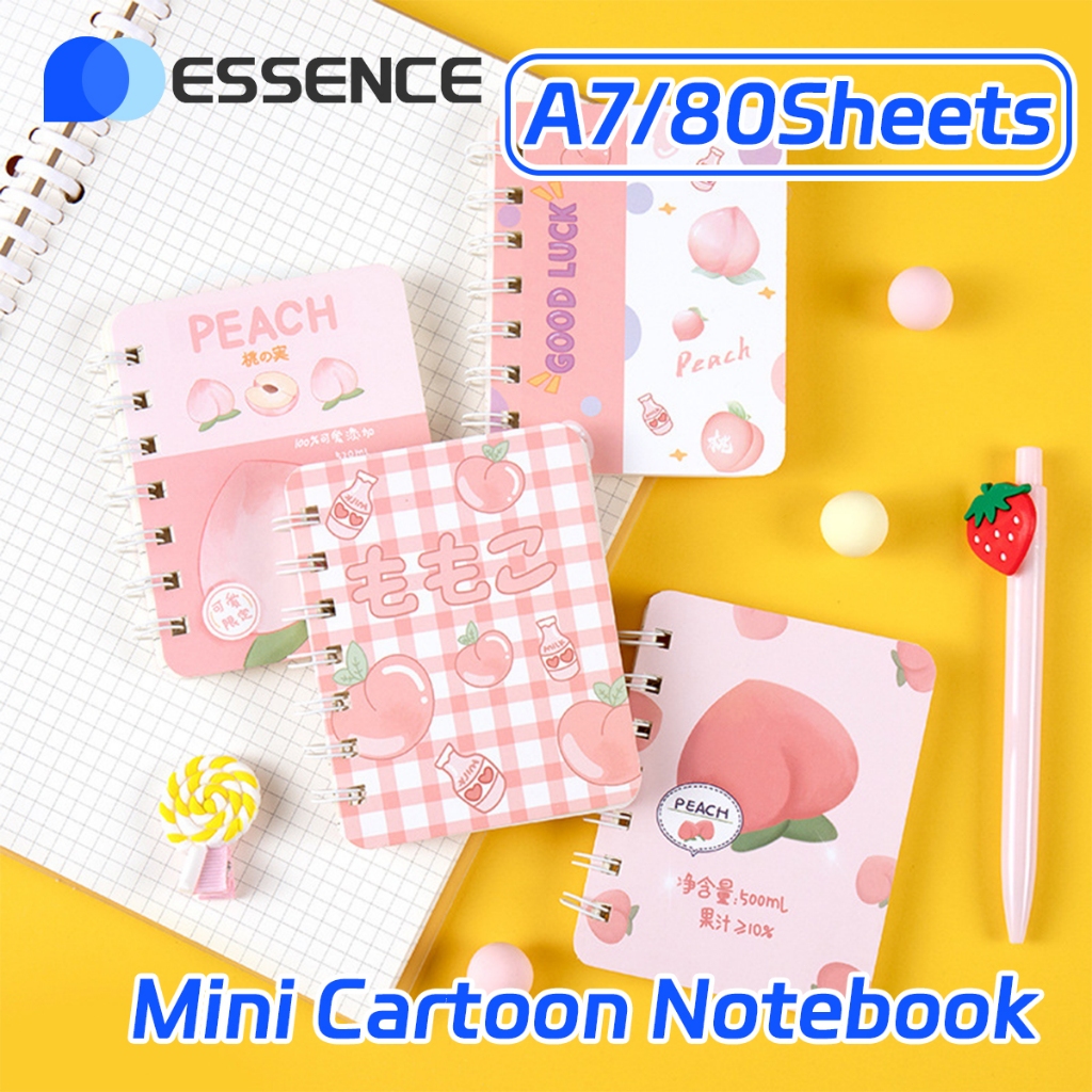 A7 Mini Cartoon Spring Notepad 80Sheets Notebook Student Stationery ...