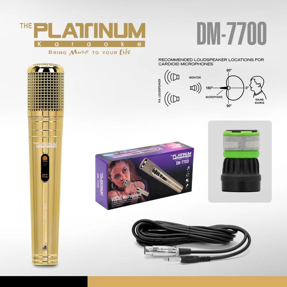 cod Platinum Microphone Karaoke DM-7700 Dynamic Heavy Duty Wired Professional karaoke audio ...