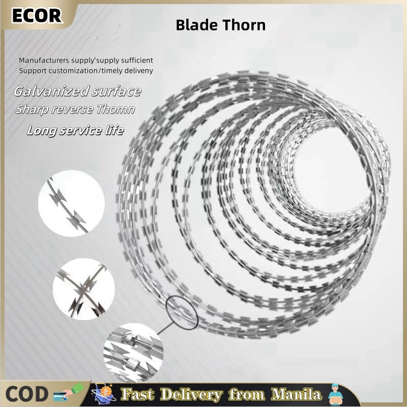 10 METERS BARBED/COMBAT WIRE / MILITARY BARBED WIRE/SECURITY WIRE HEAVY ...