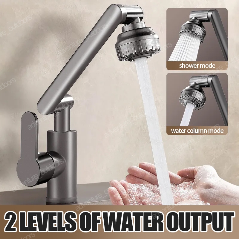 1080° Rotating Sink Faucet Stainless Steel Kitchen Faucet Cold and Hot ...