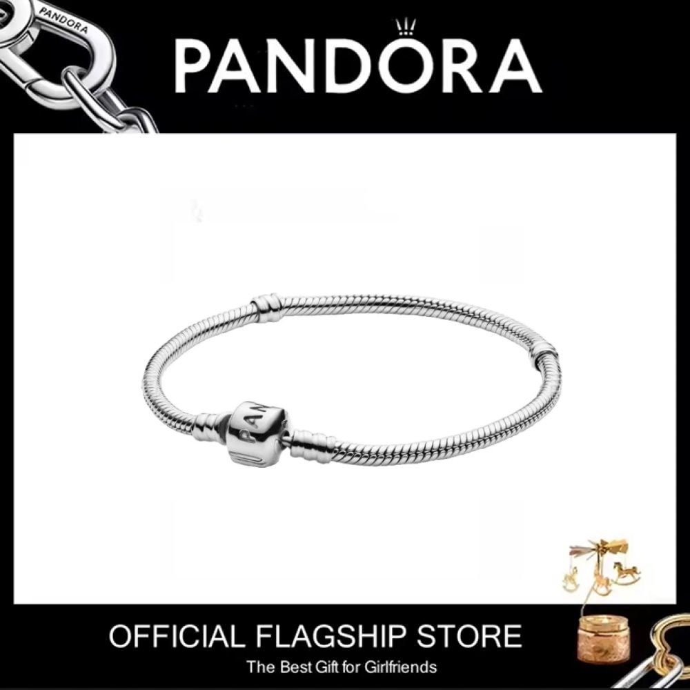 100% Original Pandora Moments S925 Silver Buckle Female Bracelet ...