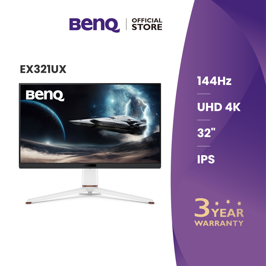 BenQ MOBIUZ EX321UX｜31.5 inch｜4K UHD｜HDMI 2.1｜144Hz｜HDR 1000｜1ms FreeSync Pro｜2.1ch speakers ...