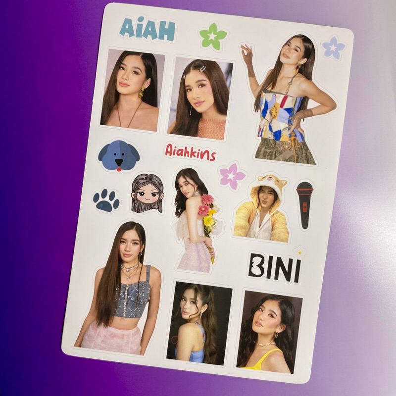 1set BINI Aiah Vinyl Matte Sticker - Set A | Shopee Philippines