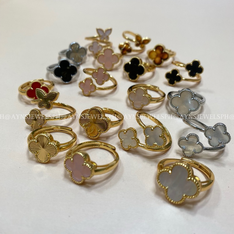 18k gold-filled Four Leaf Clover Ring | Shopee Philippines
