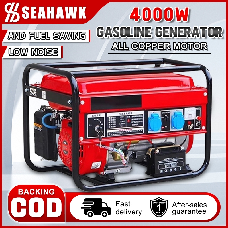 Gasoline Generator 4kw/60Hz Single Phase 4-Stroke Generator 220V Home ...