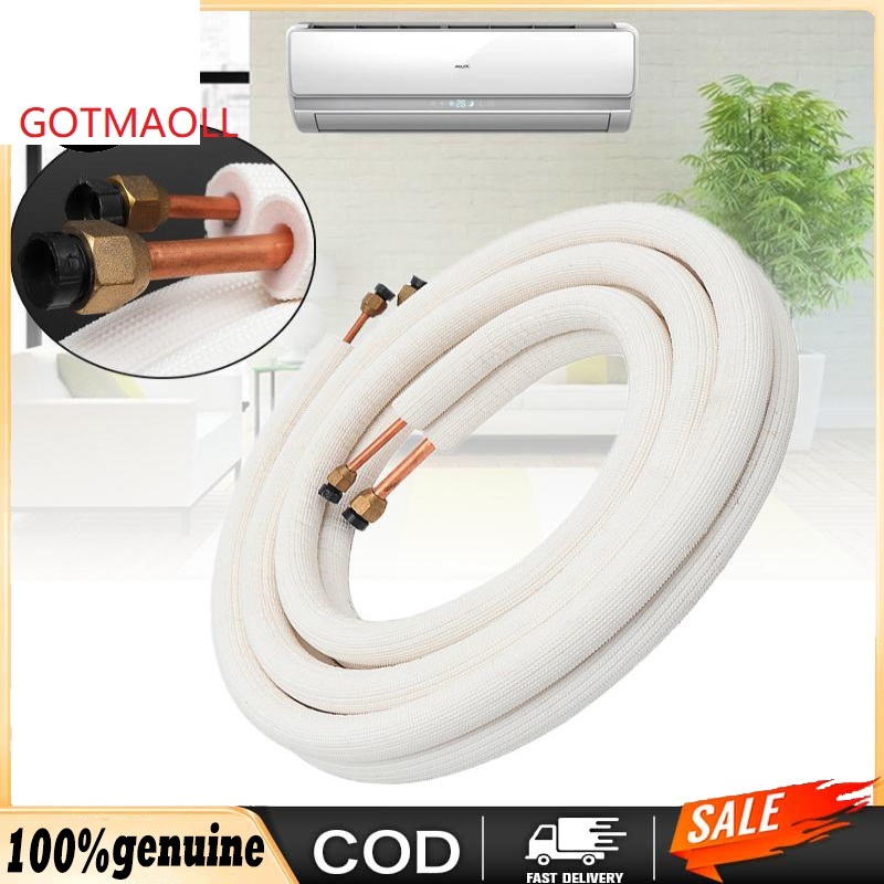 3M/4M/5M Air Conditioner Pair Coil Tube 1/4'' 3/8" Insulation Copper ...