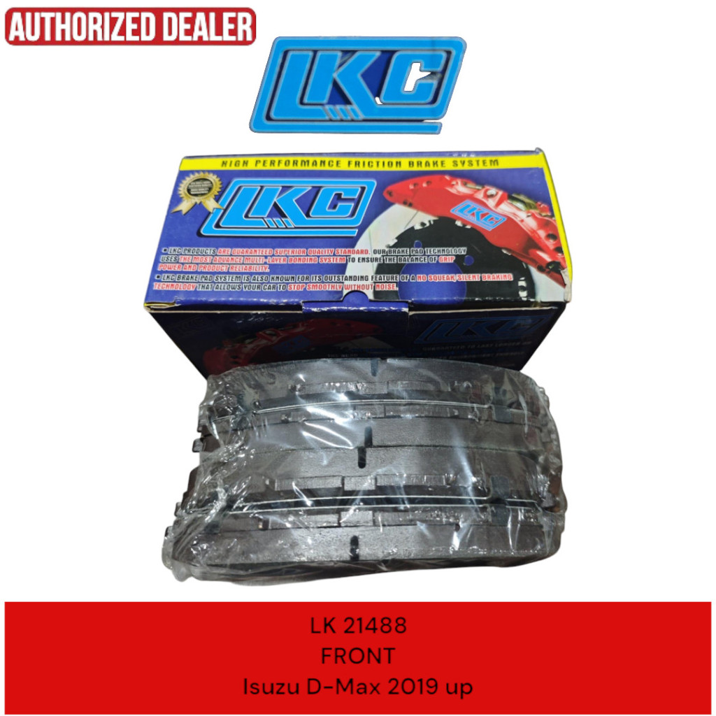 [LK21488] LKC Brake Pads FRONT Isuzu D-MAX 2019 up model | Shopee ...