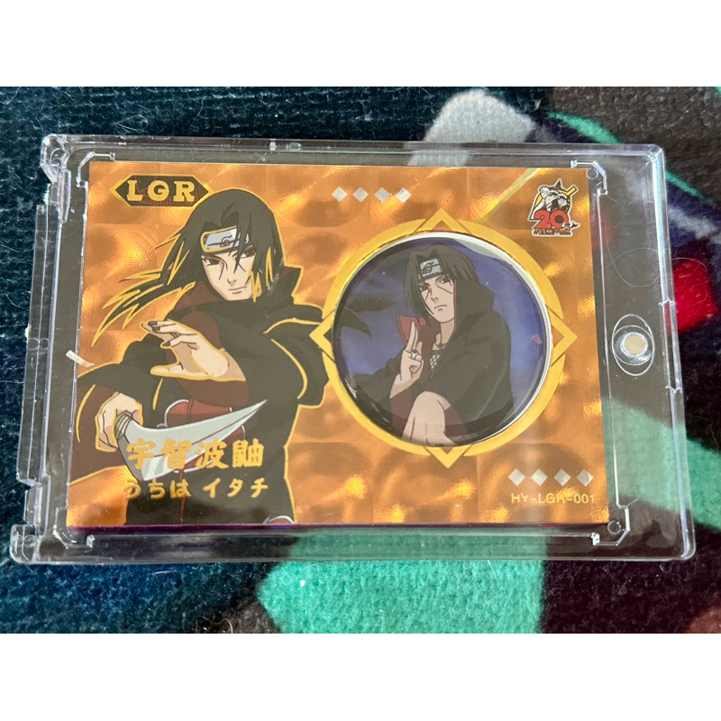 Naruto holographic Card Itachi with toploader and free Card set ...
