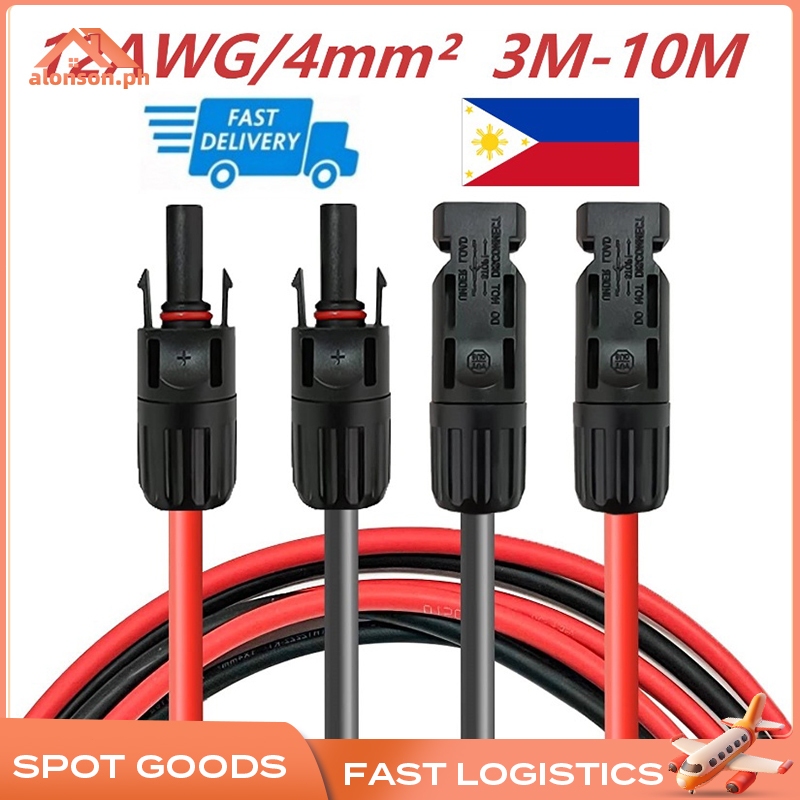 1Pair Solar Panel Extension Cable Wire with MC4 Female and Male ...