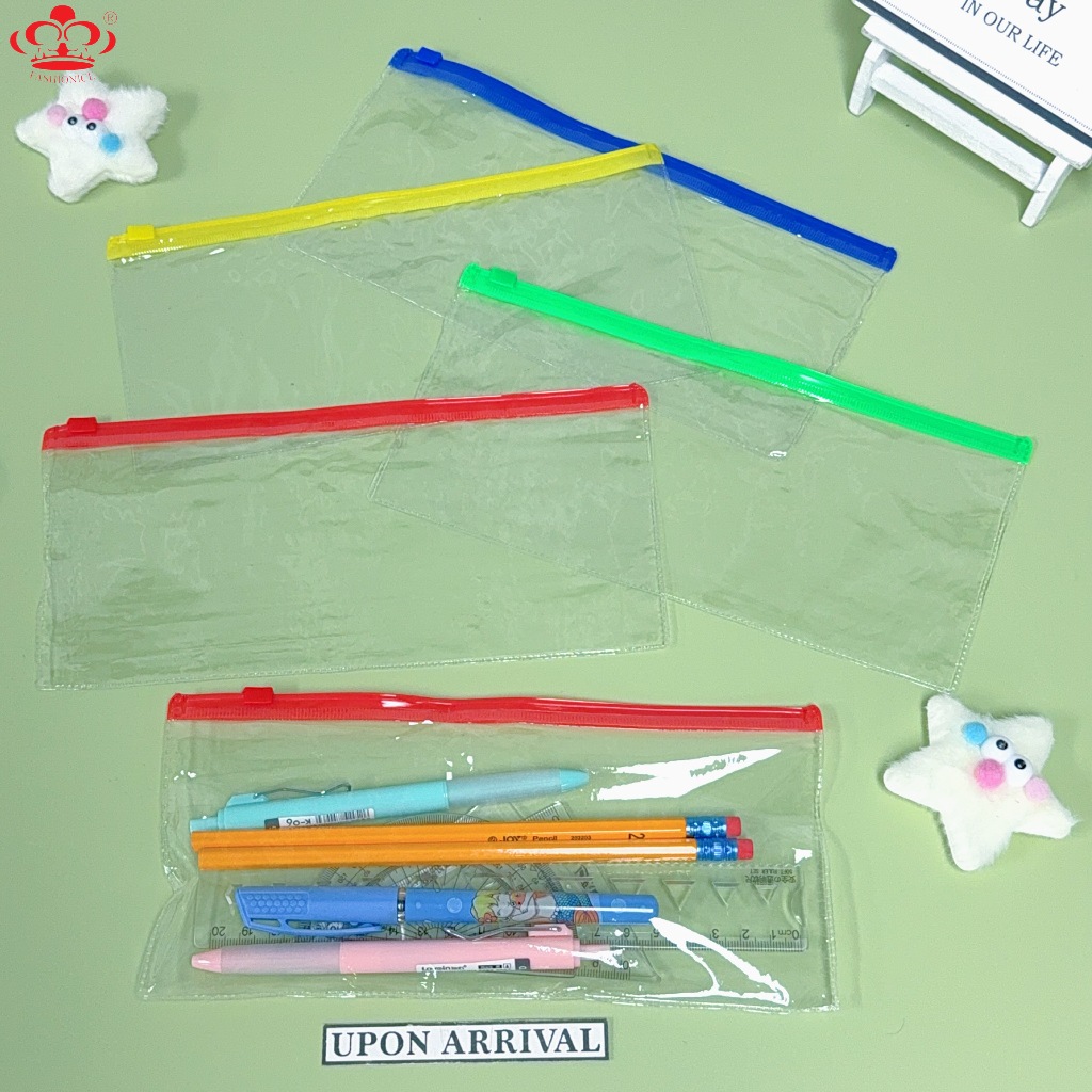 Pencil Pouch Ziplock Clear Envelope PVC Transparent Envelope School ...
