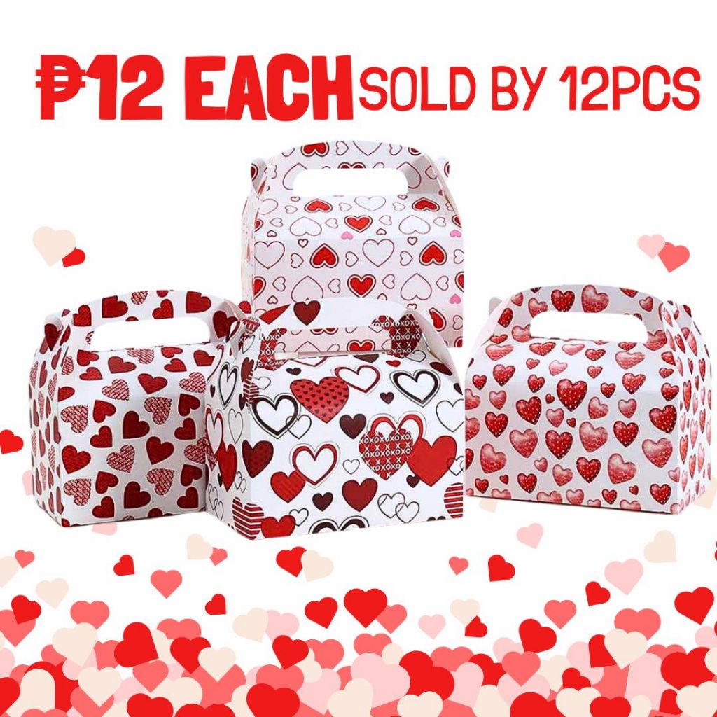 FP3090 (12PCS) Valentines Hearts Love Loot Box Loot Bag Souvenir ...