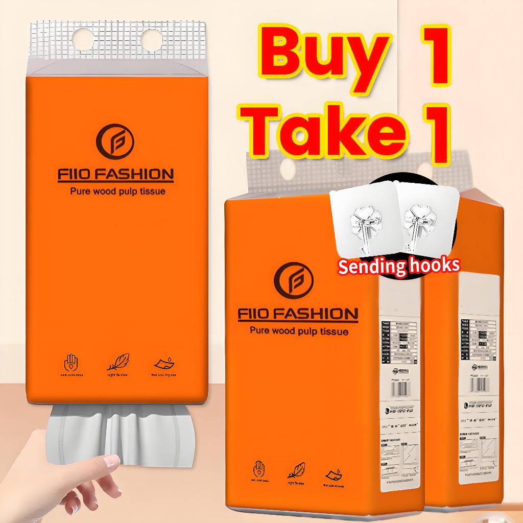 1500 Sheets Wall-Mounted Tissue Large Size hang Paper Orange Paper ...