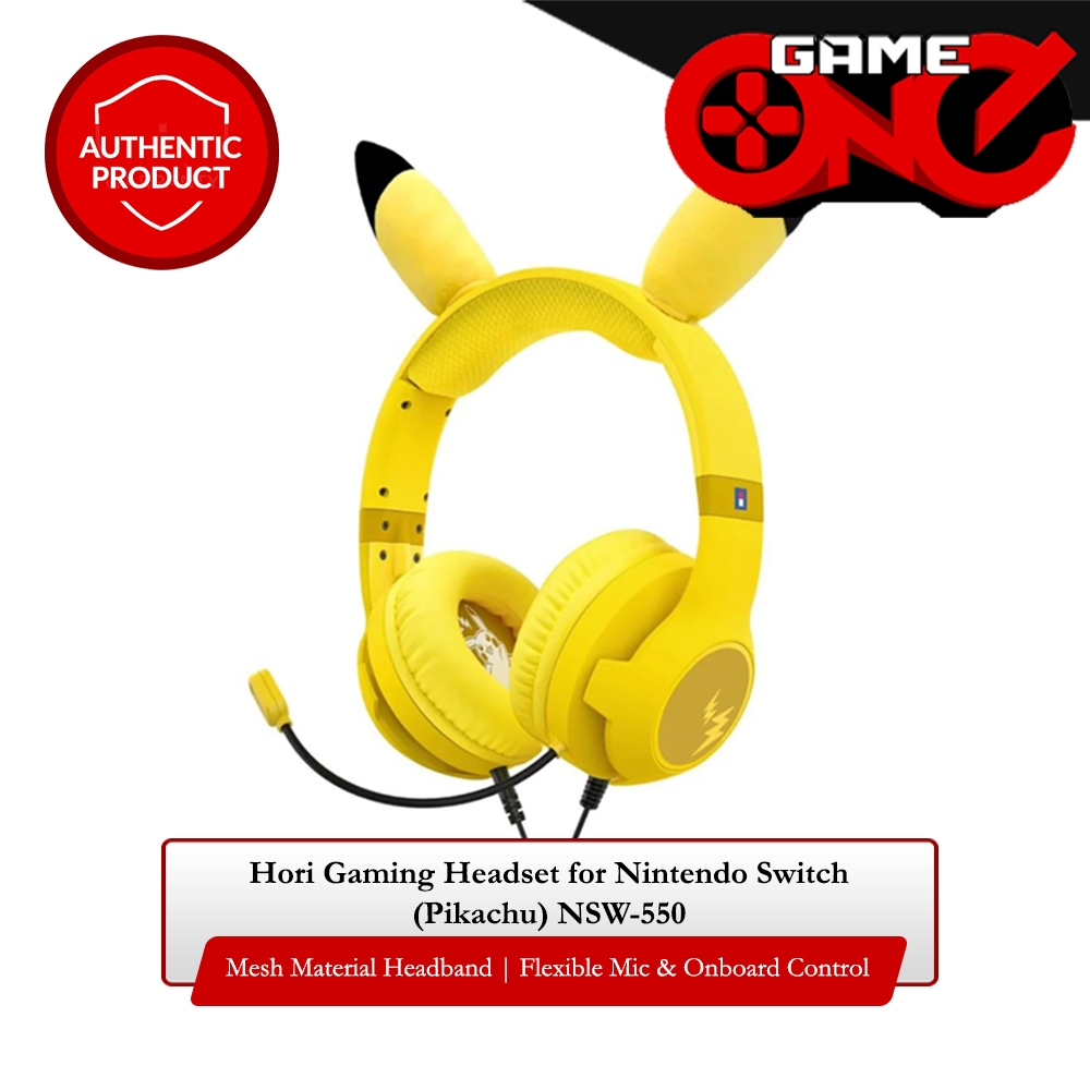 Hori Gaming Headset for Nintendo Switch (Pikachu) NSW-550 | Shopee ...