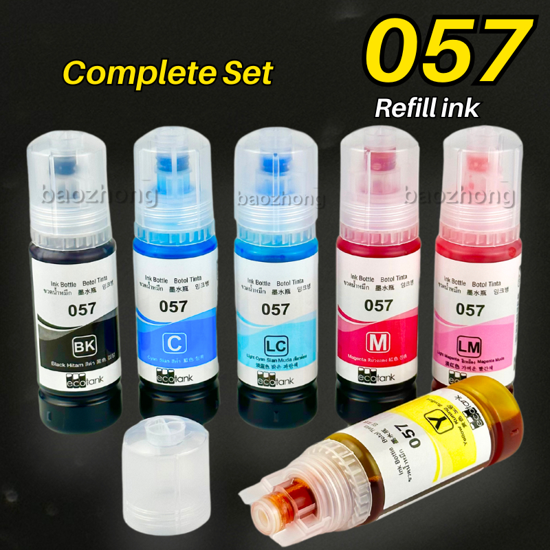 057 Refill Ink (No box) Compatible for EcoTank L8050 L18050 etc ...