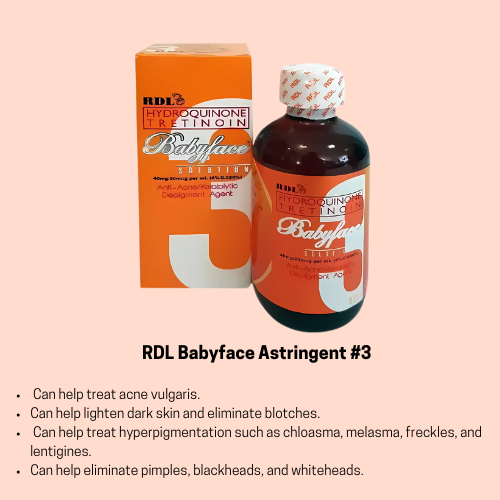 RDL BABY FACE #1#2#3 For dark Skin Tone and Acne Solution 60ml | Shopee ...