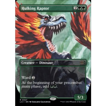Hulking Raptor (Borderless) - The Lost Caverns of Ixalan (LCI) Rare ...
