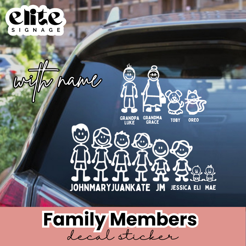 Sticker for car | Family Members Sticker Decal | Shopee Philippines