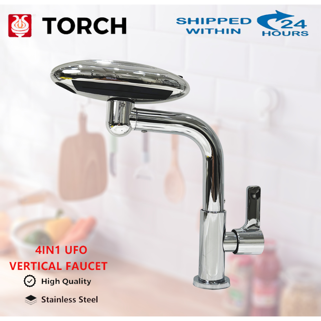 4In1 Waterfall Faucet 360° Rotation Multi functional Faucet UFO Faucet ...