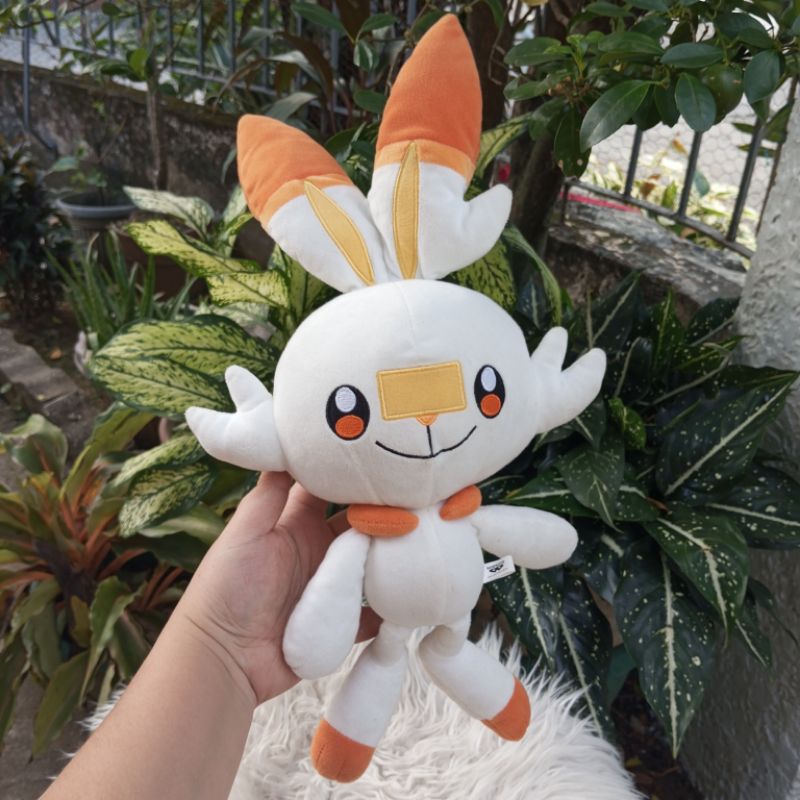BANPRESTO Fire-Type Pokemon SCORBUNNY Plush Toy | Shopee Philippines